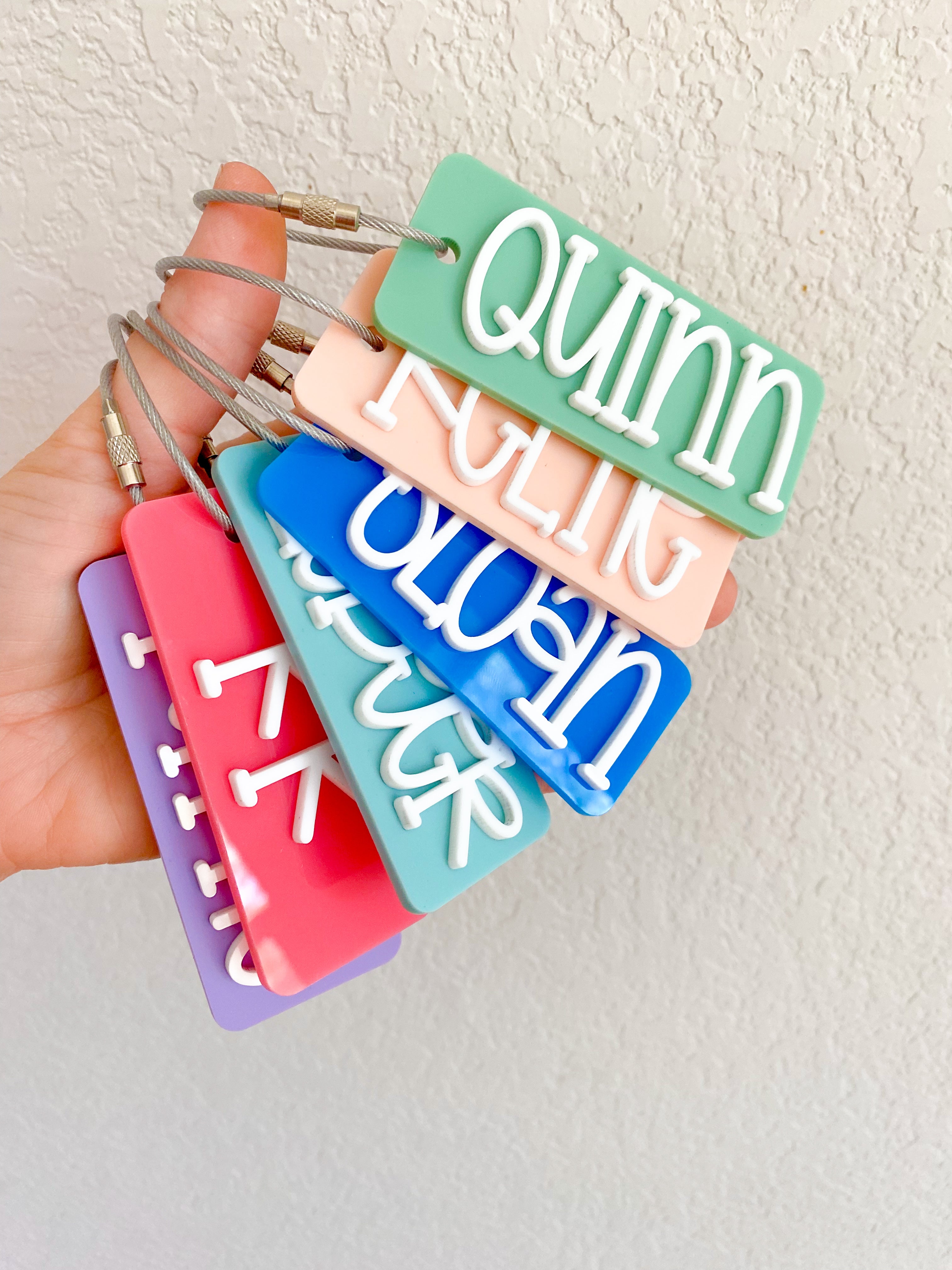 Acrylic Name Keychain Rectangle – TheLedgeWorks